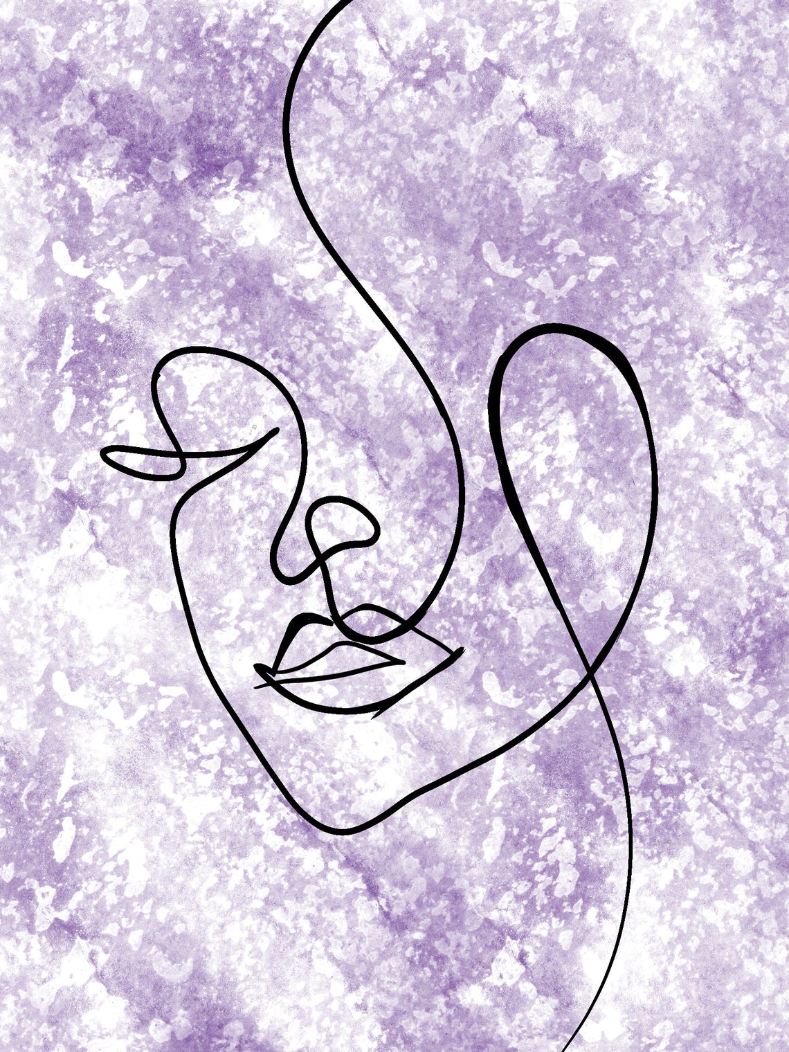 Face Line Drawing - Etsy