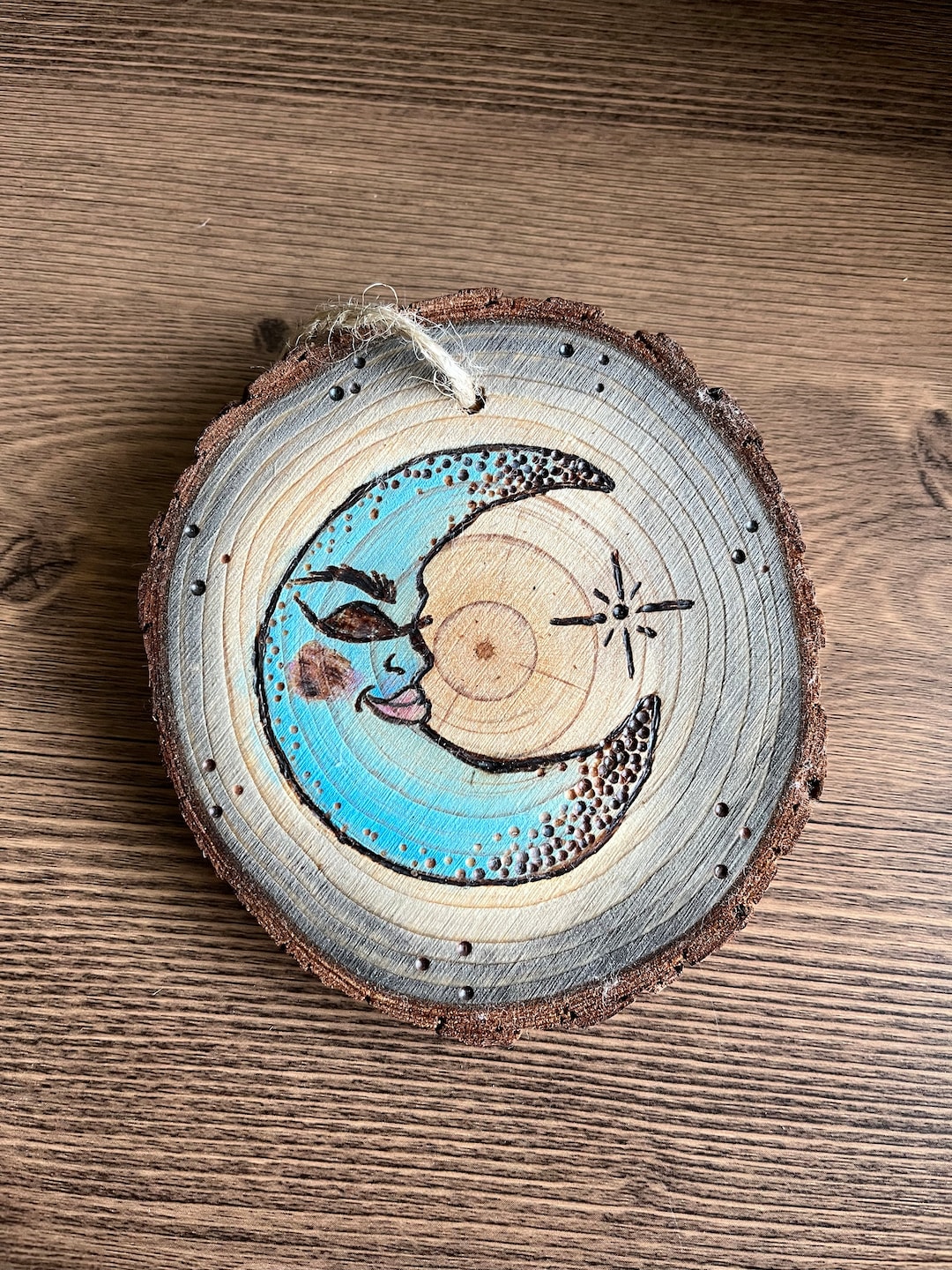 Woodburn Tarot Moon, Pyrography Art - Etsy