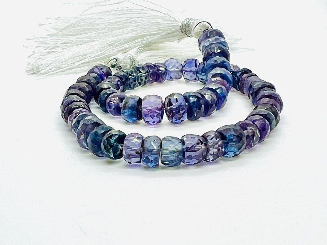 Alexandrite Purple/gray/green Color Changing Faceted Rondelle Beads for ...