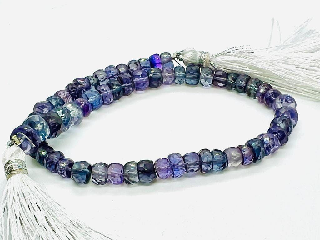 Alexandrite Purple/gray/green Color Changing Faceted Rondelle Beads for ...