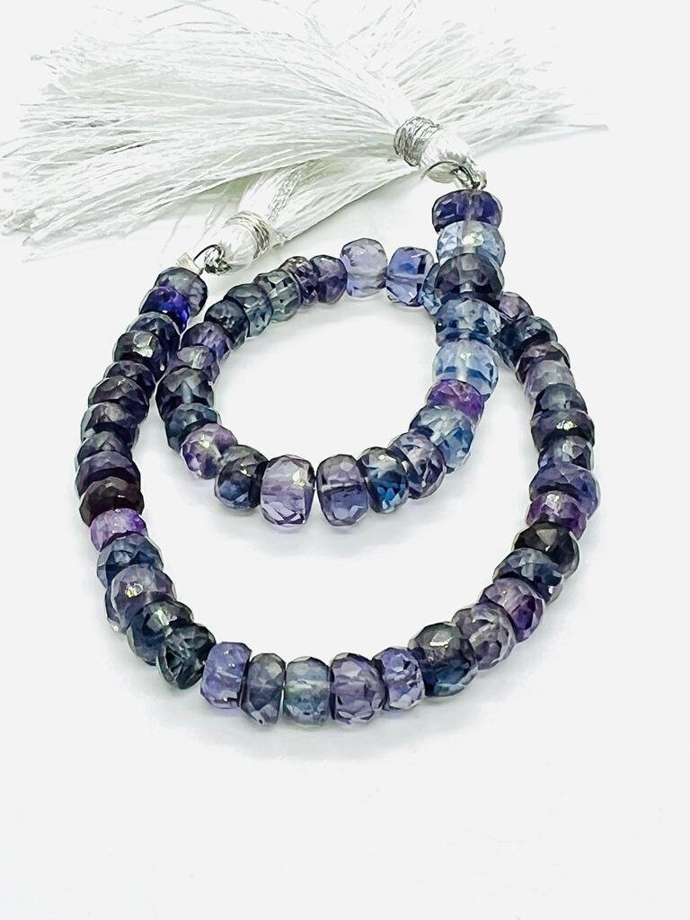 Alexandrite Purple/gray/green Color Changing Faceted Rondelle Beads for ...