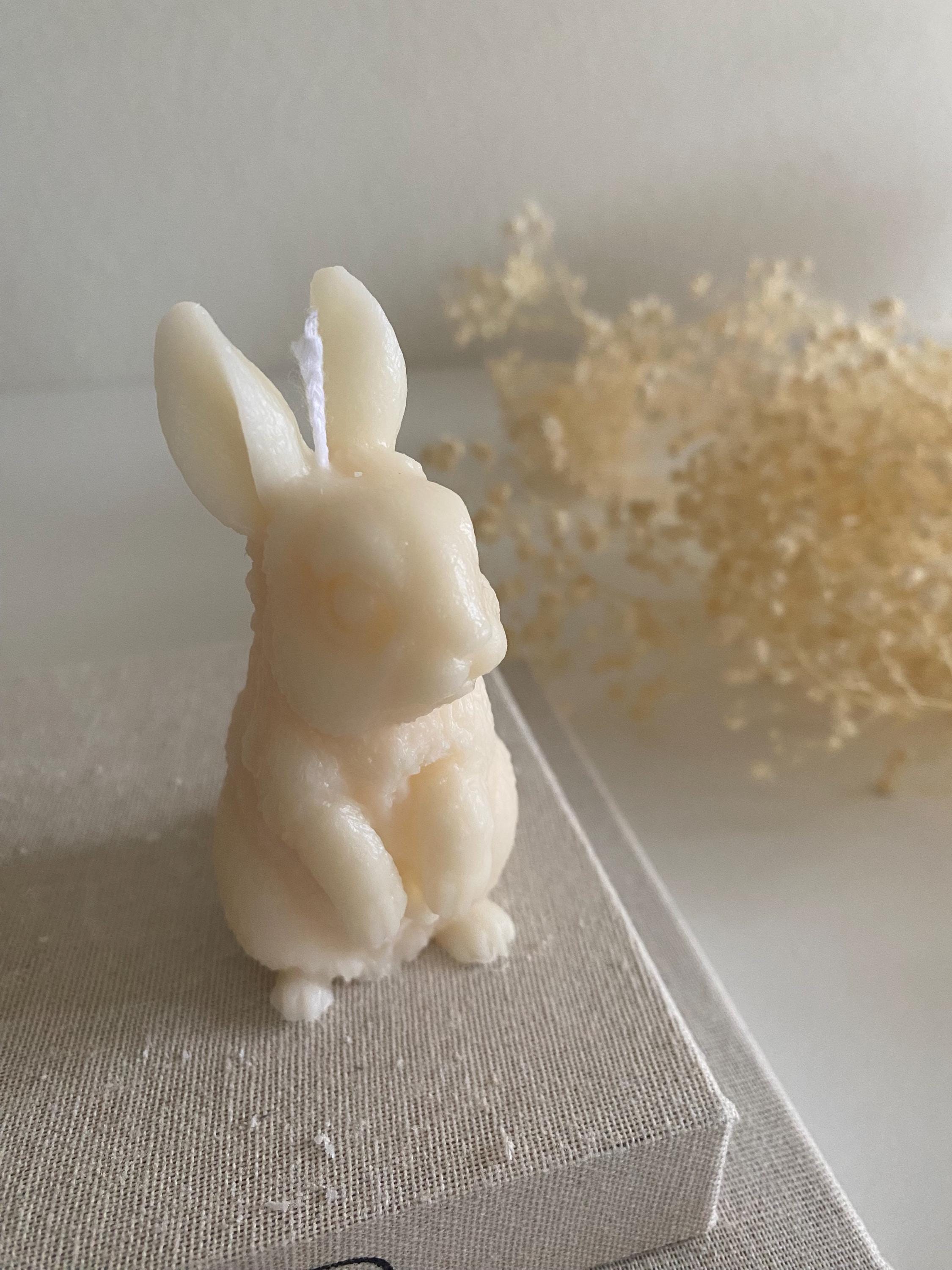 Rabbit Candle Bunny Candle Easter Candle Easter Decor Animal Candle Soy ...