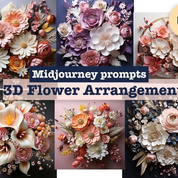 Ai Prompts Midjourney Floral 3d - Etsy