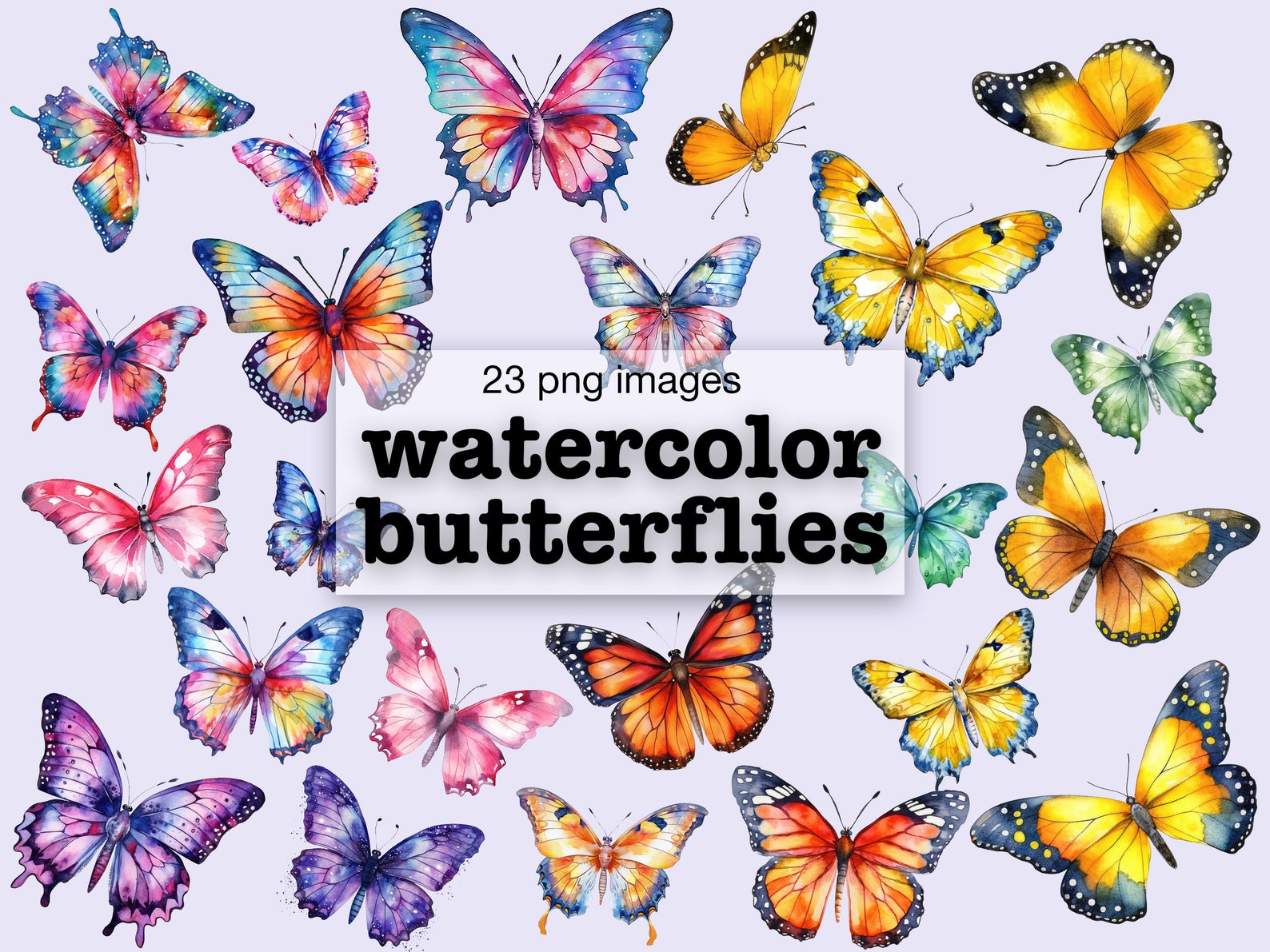 Watercolor Butterfly Cliparts Png - Png Butterfly Illustration Images ...
