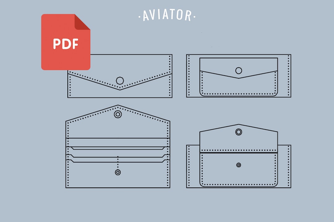 PDF Long Wallet 3 - Template - Leather Clutch Wallet - Pattern 58 - Etsy