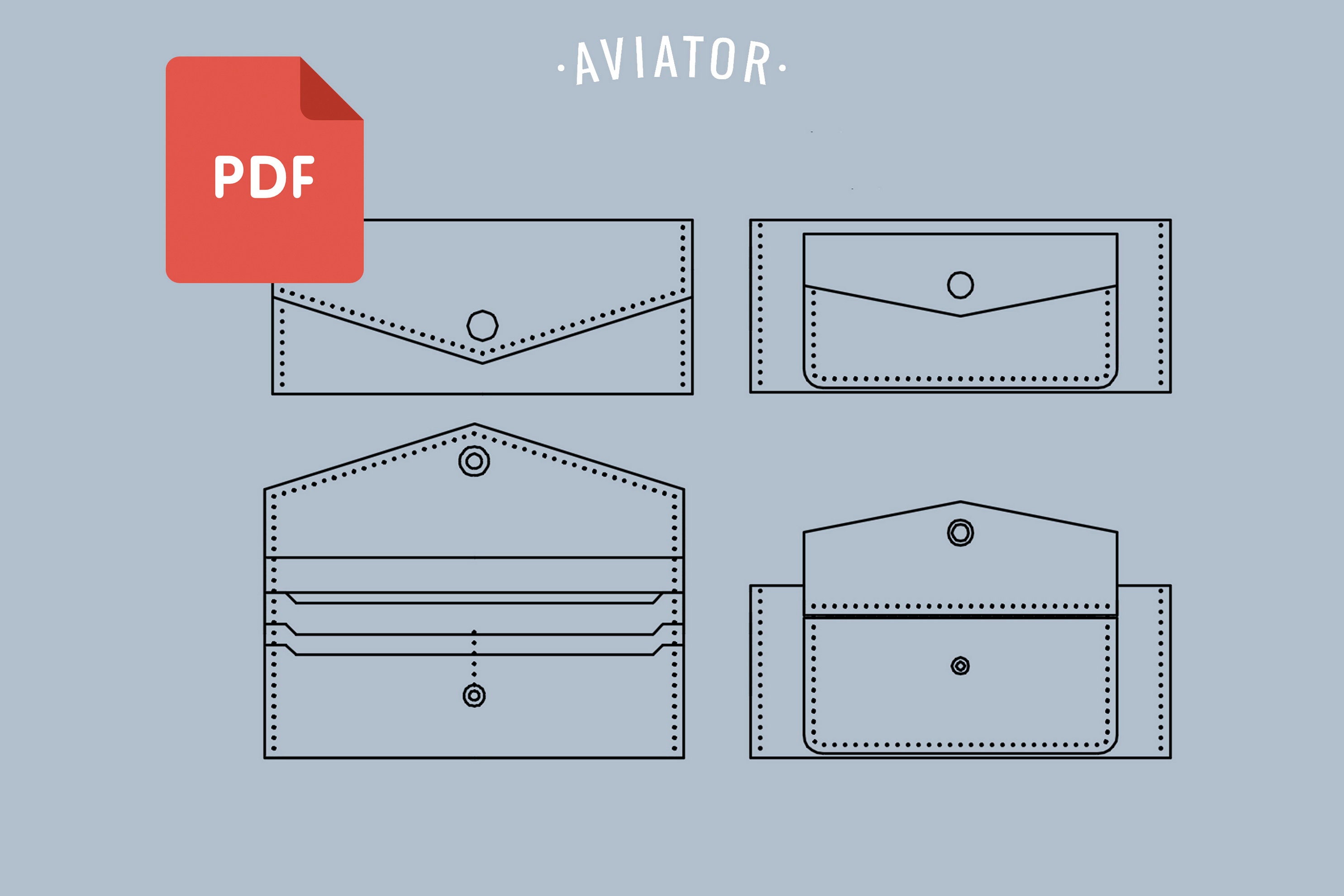 PDF Long Wallet 3 - Template - Leather Clutch Wallet - Pattern 58 - Etsy