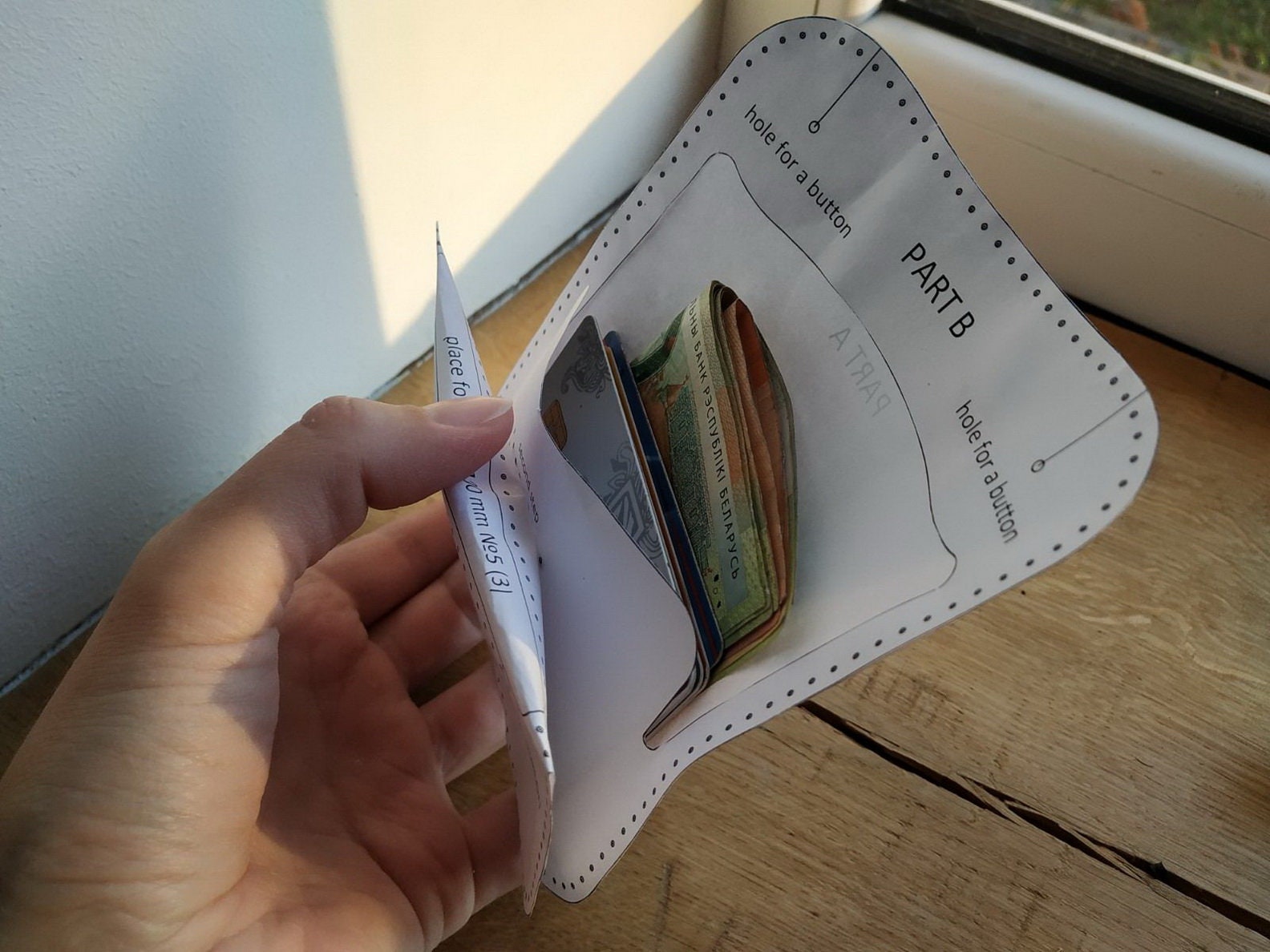 PDF Mini Wallet With Zipper - Template - Simple Wallet - Card Wallet ...