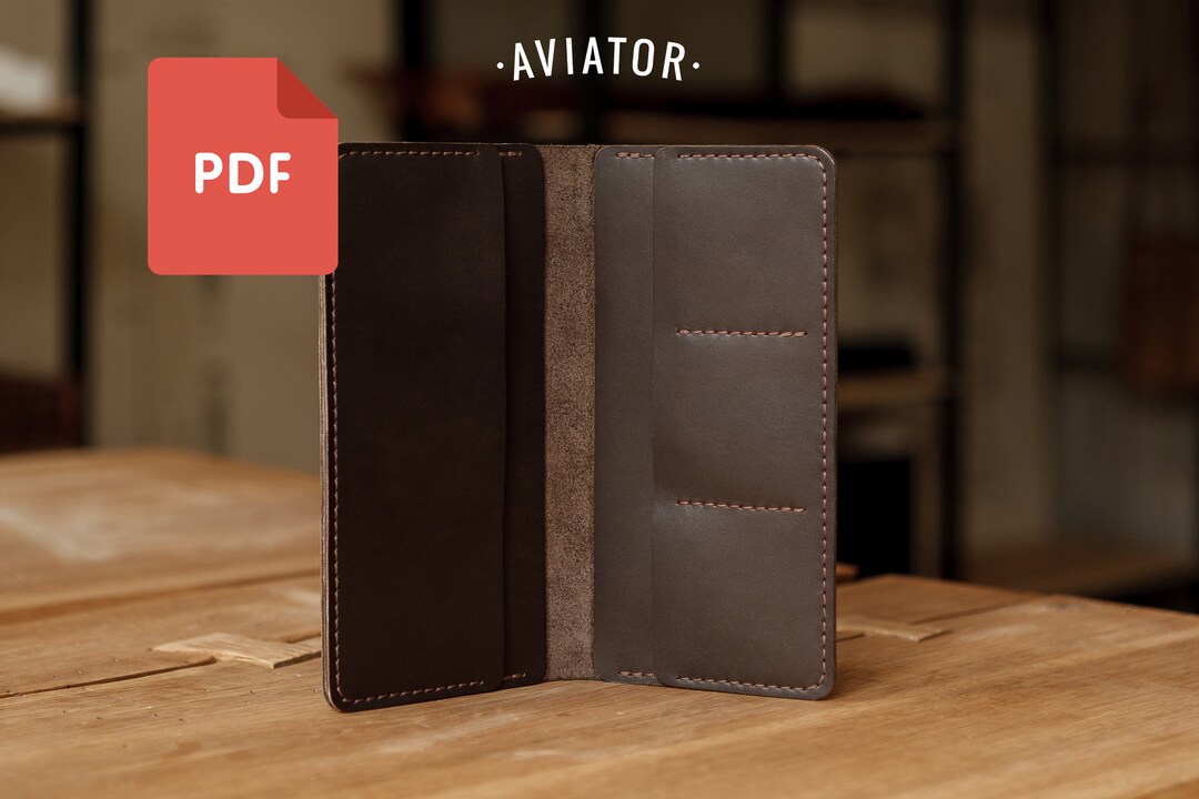 PDF Travel Wallet - Template - Leather Clutch Wallet - Long Wallet ...