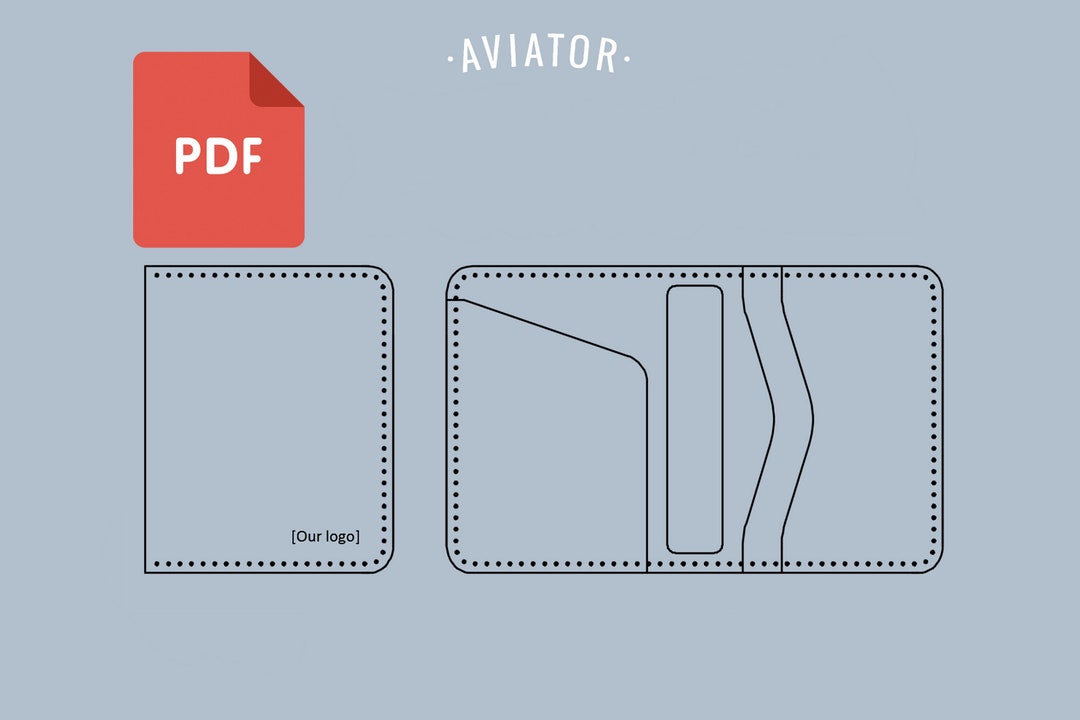 PDF Bifold Card Wallet 2 - Template - Simple Wallet - Card Wallet PDF ...