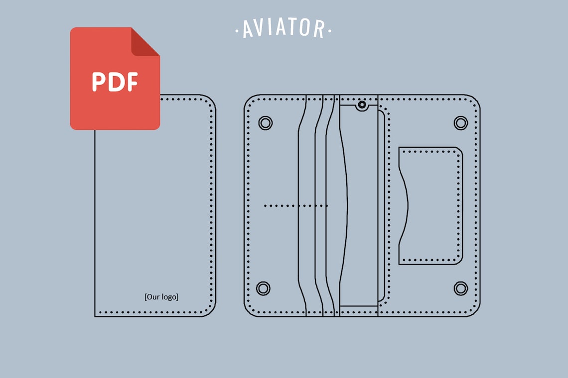 PDF Business Wallet 3 Template Long Wallet Leather Clutch Wallet ...