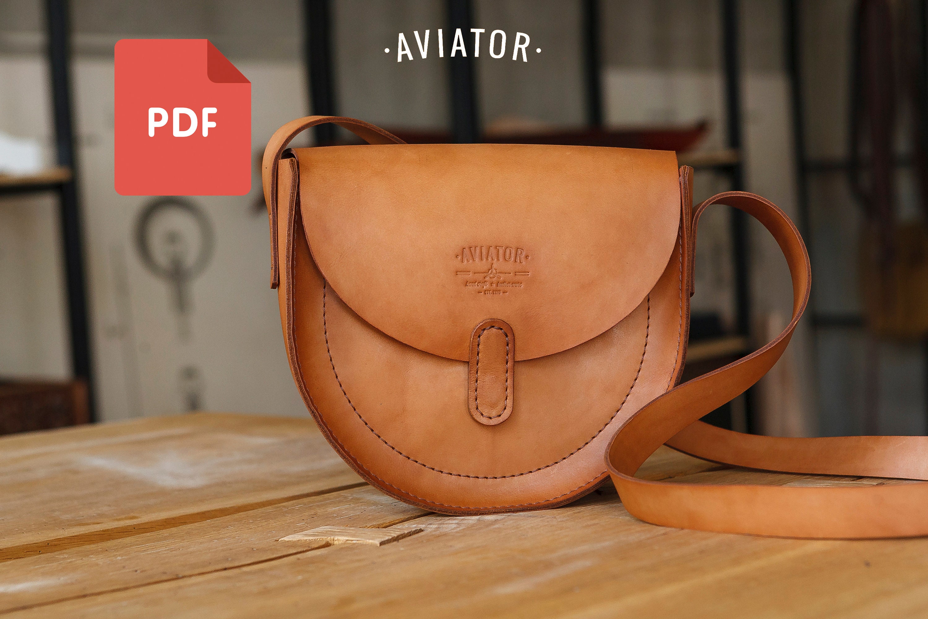 PDF Casual Round Bag Template Сrossbody Waist Bag Fanny Pack Hip Bag ...