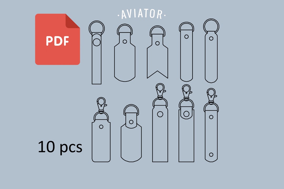 PDF Keychain 10 Pcs - Template - Key Organizer - Key Ring - Car Key Tag ...