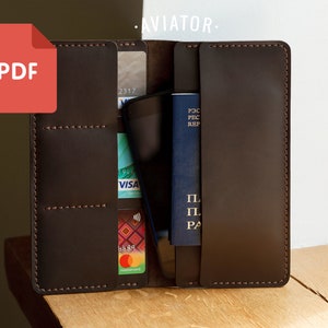PDF Travel Wallet - Template - Leather Clutch Wallet - Long Wallet ...