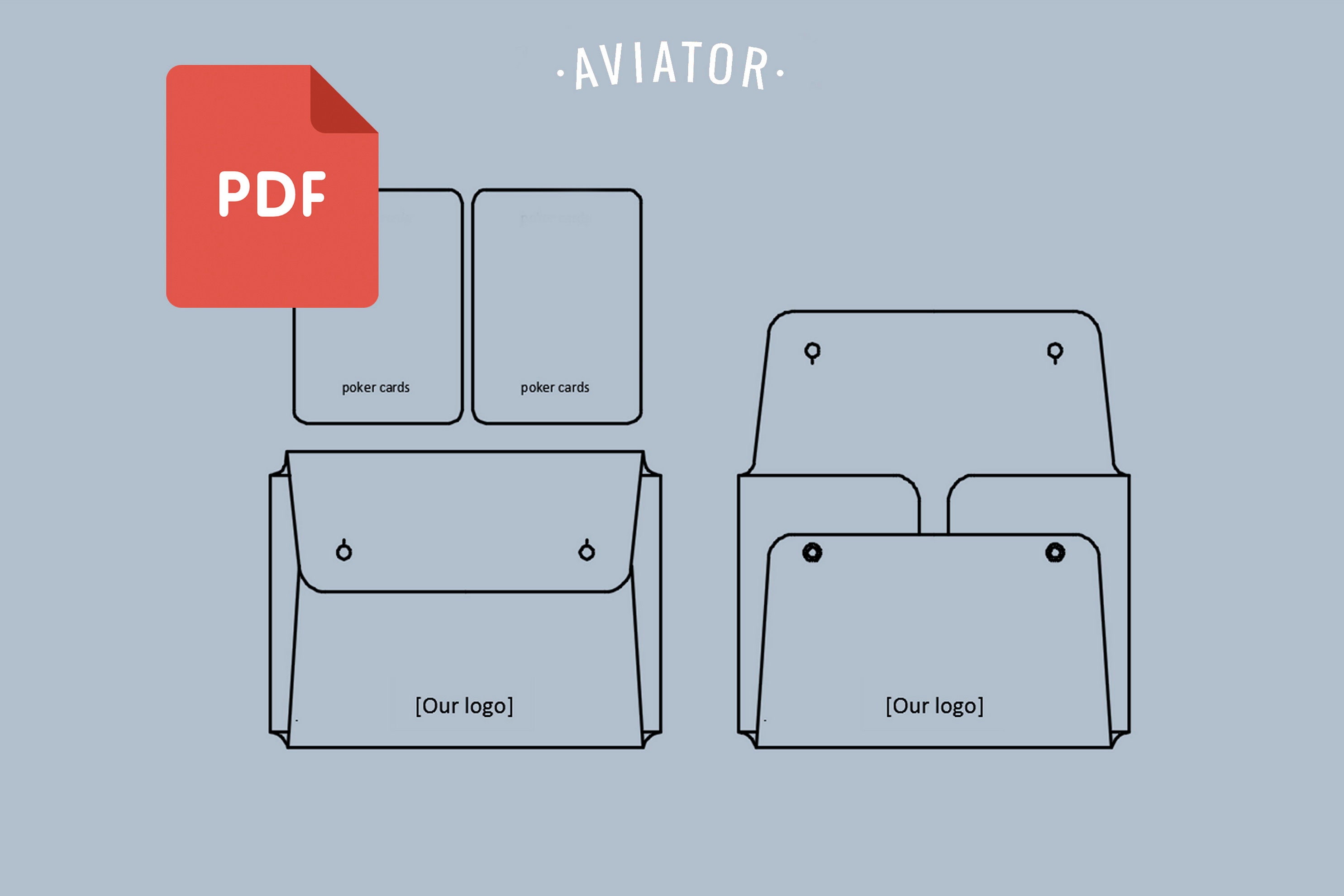 PDF Playing Сard Сase 2 Decks - Template - Simple Wallet - Card Wallet ...
