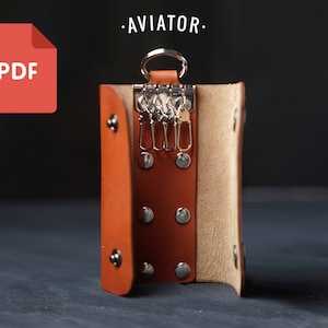 PDF Key Holder #2 - Template - Leather Key Case - Key Pouch - Key Bag ...