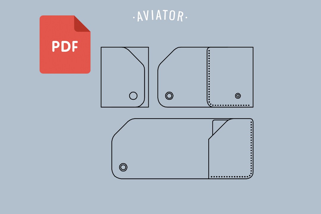 PDF Mini Cardholder Wallet 5 - Template - Simple Wallet - Card Wallet ...