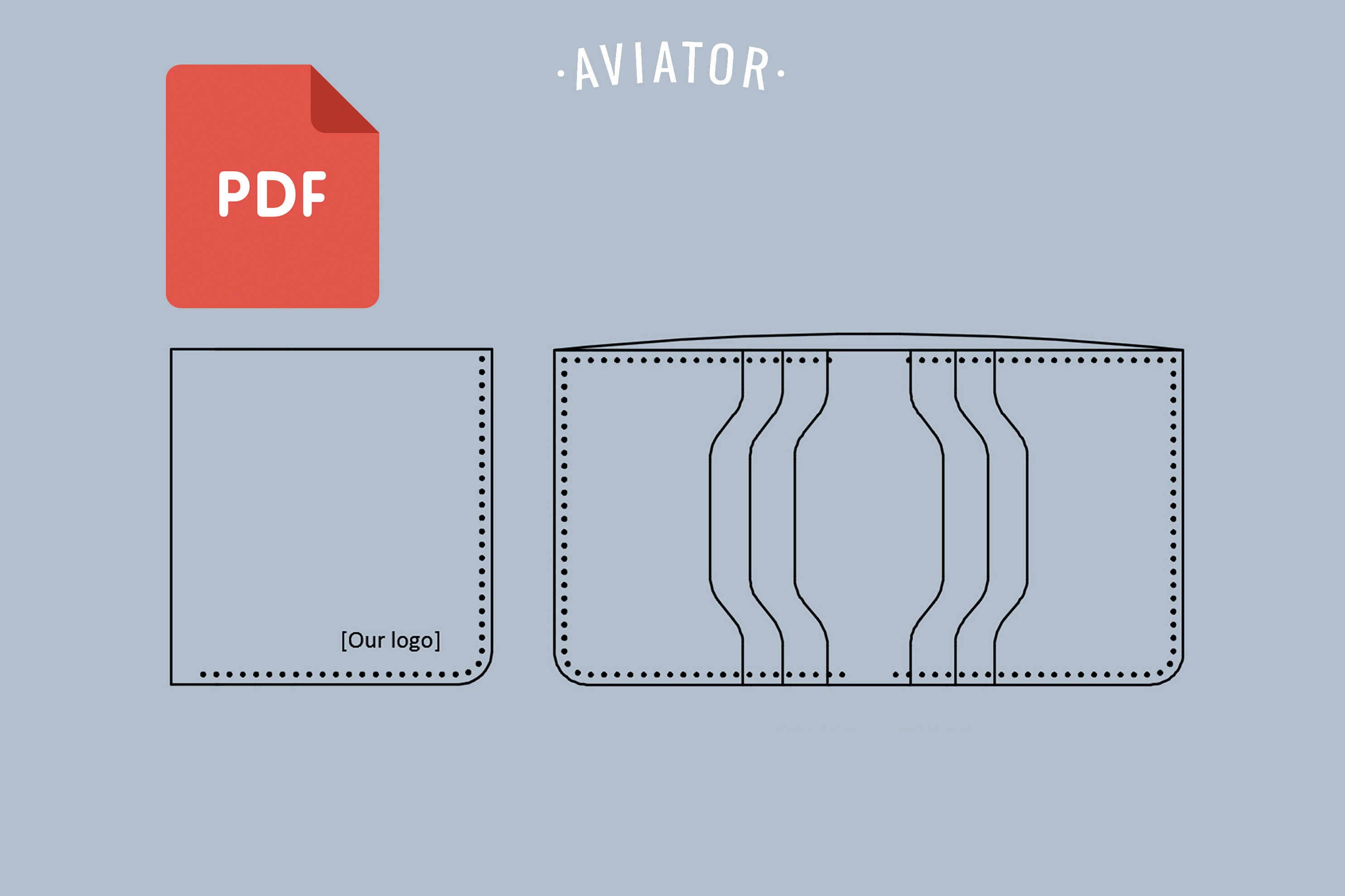 PDF Bifold Wallet 2 Template Simple Wallet Card Wallet PDF Bi-fold ...