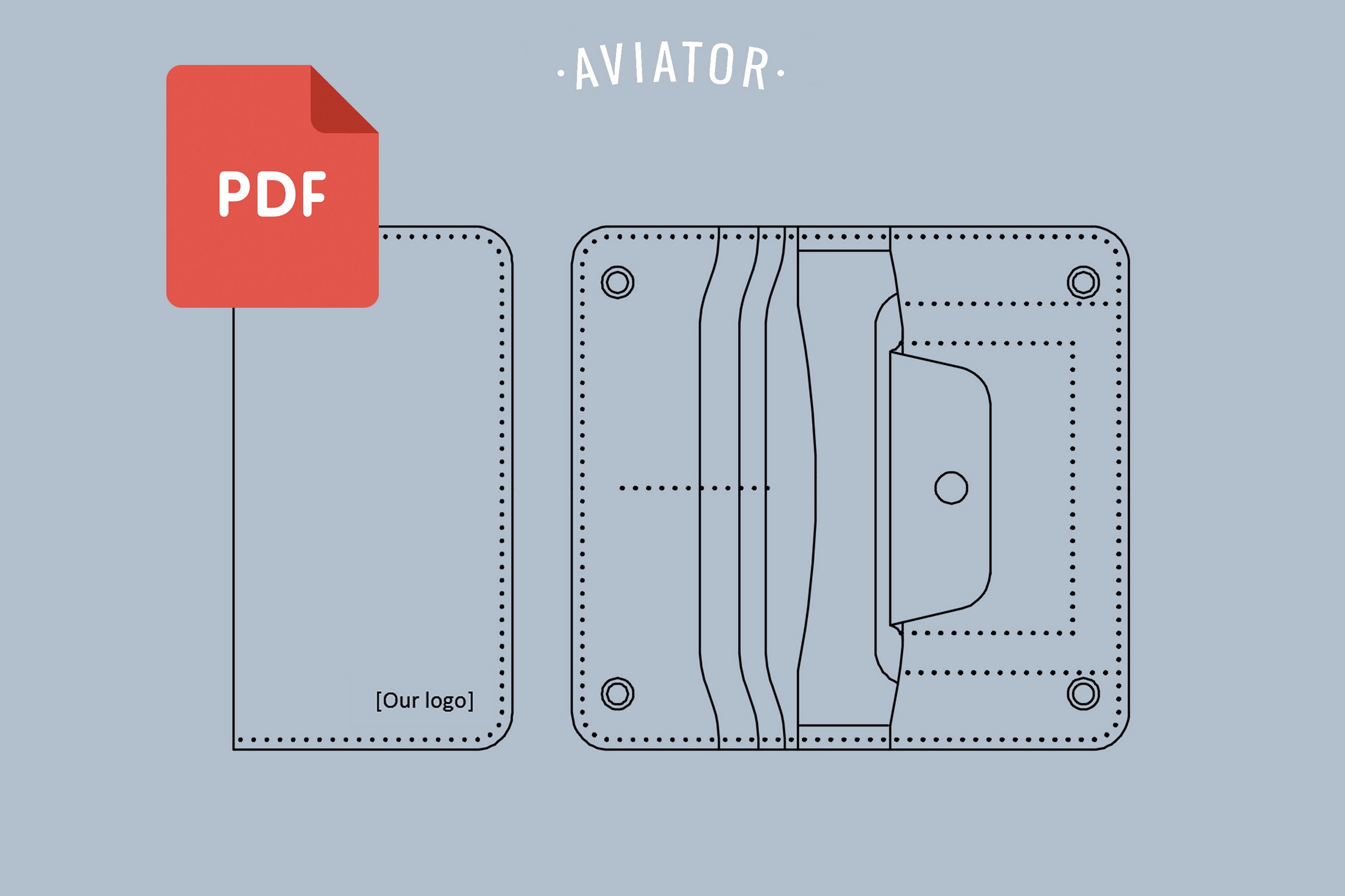 PDF Business Wallet 4 Template Long Wallet Leather Clutch Wallet ...