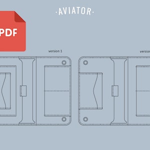 PDF Business Wallet 5 - Template - Leather Clutch Wallet - Long Wallet ...