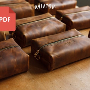 PDF Dopp Kit - Template - Gift for Man - Travel Bag - Grooming Kit ...