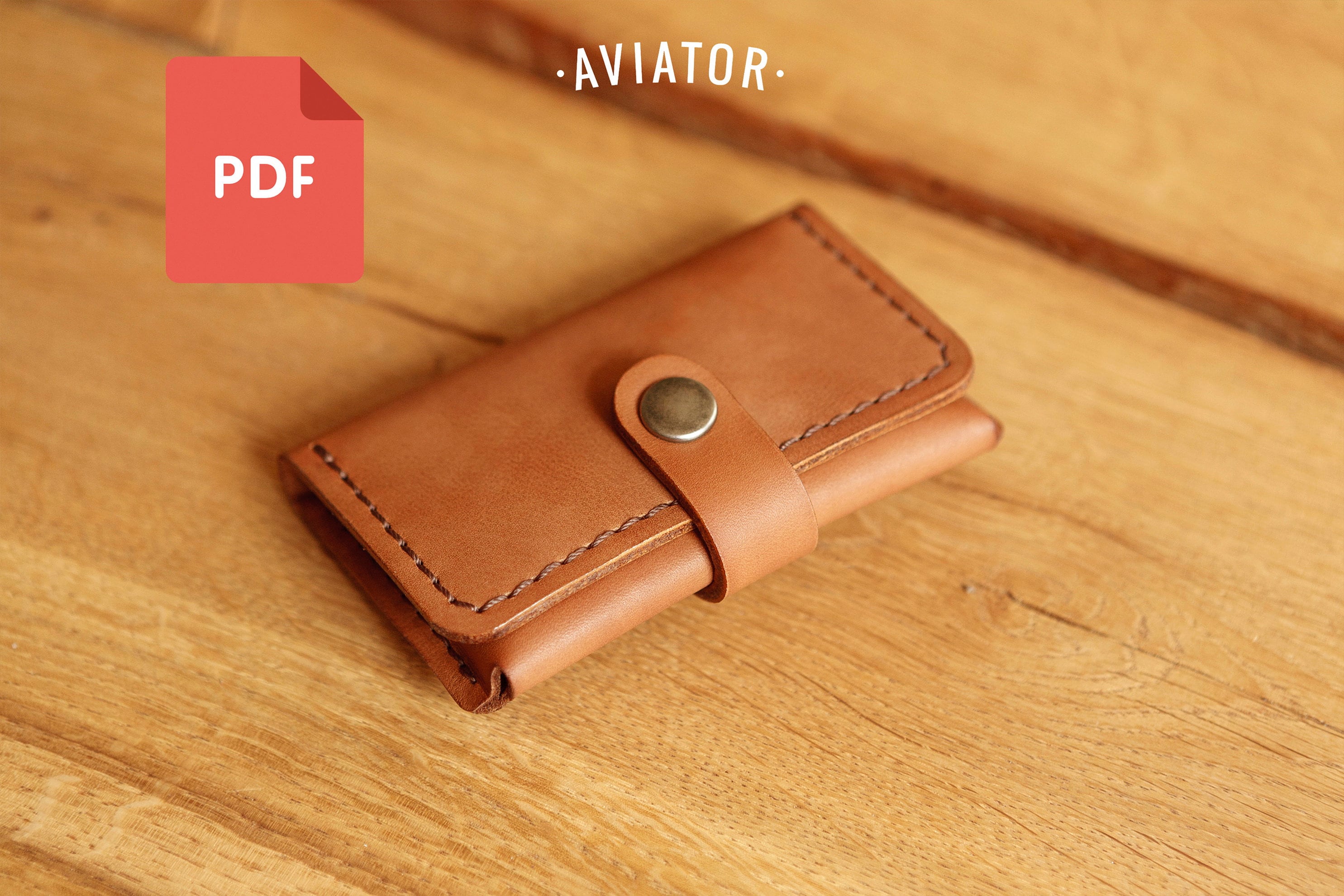 PDF Cardholder Сlassic 12 Cards1 Template Simple Wallet Card Wallet PDF ...