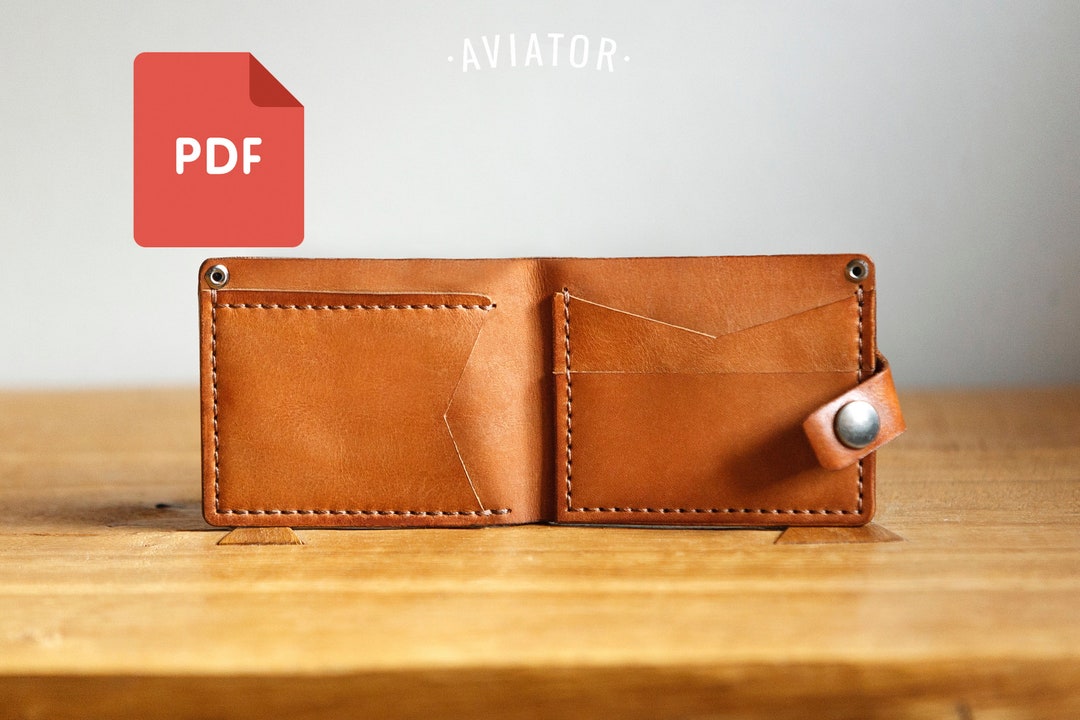 PDF Bifold Wallet With Coins 2 - Template - Simple Wallet - Card Wallet ...