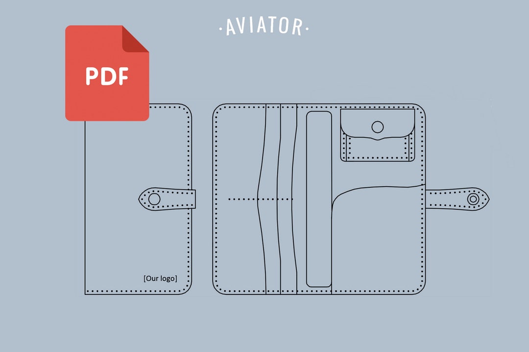 PDF Business Wallet 4 - Template - Leather Clutch Wallet - Long Wallet ...
