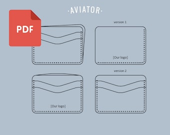 PDF Mini Wallet Template Simple Wallet Card Wallet PDF - Etsy