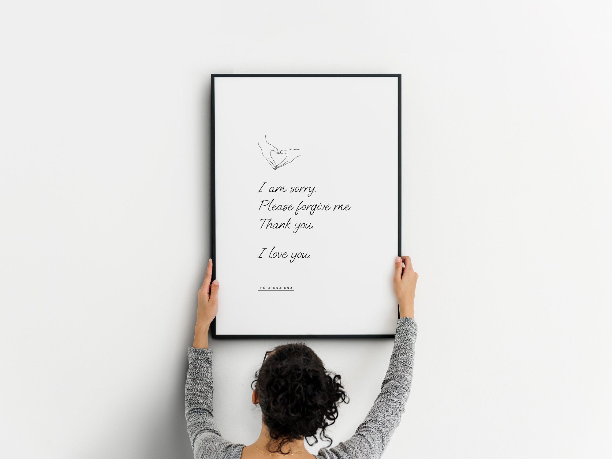 Ho'oponopono Prayer Printable Art Hawaiian Prayer Ho'oponopono Wall Art ...