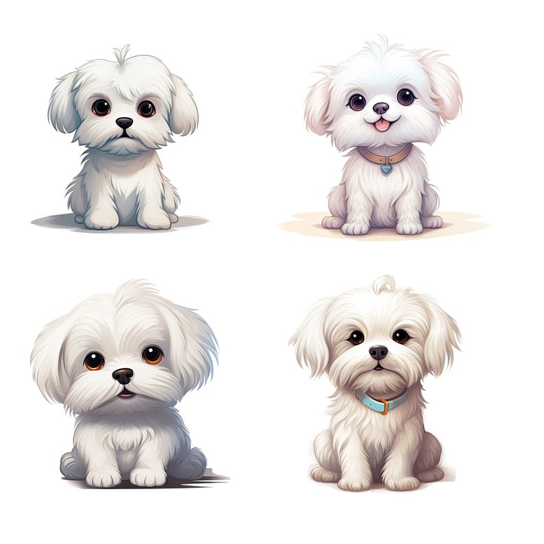 Blissful Maltese Dog Stickers - Etsy