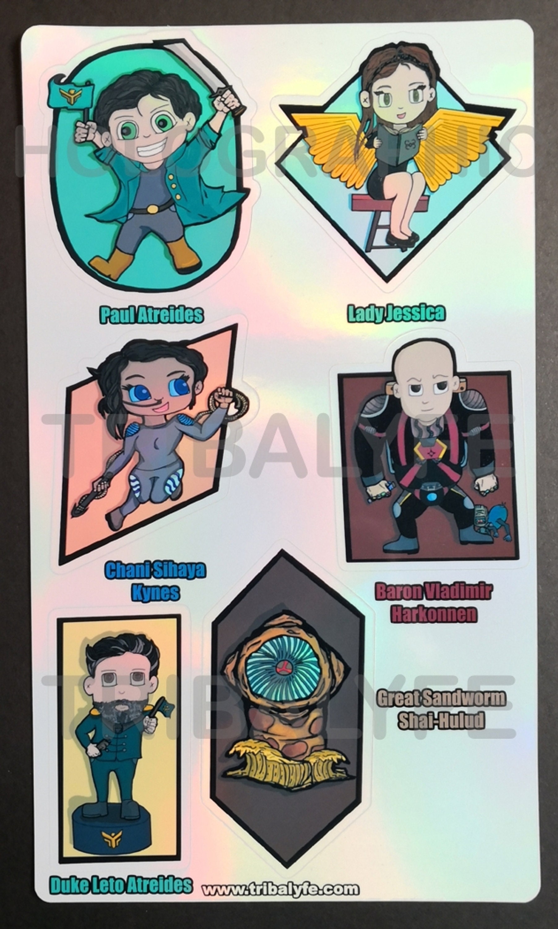 Dune Collection: Holographic Vinyl Sticker Sheets - 33 Different ...