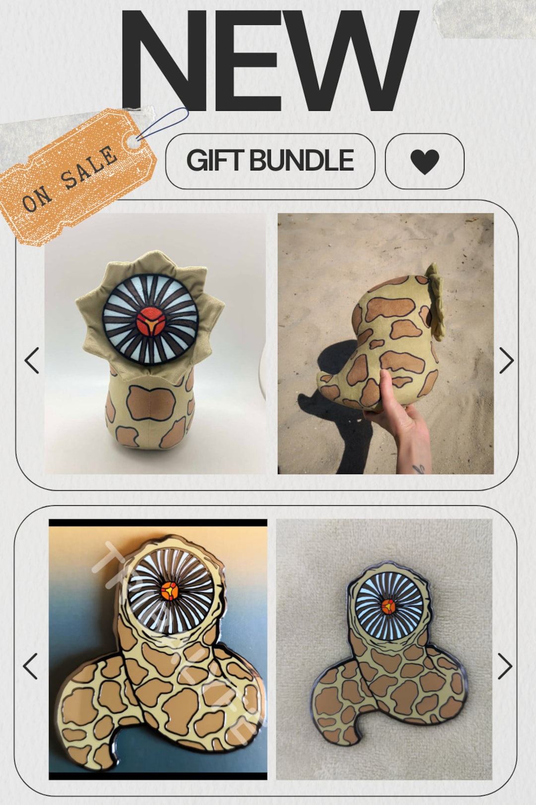 Sandworm Plush + Pin Gift Bundle - Cute Sandworm Plushie - Chubby ...