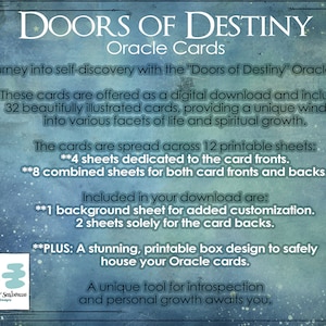 Printable Oracle Cards: High-quality "doors of Destiny" Deck, 300 DPI ...