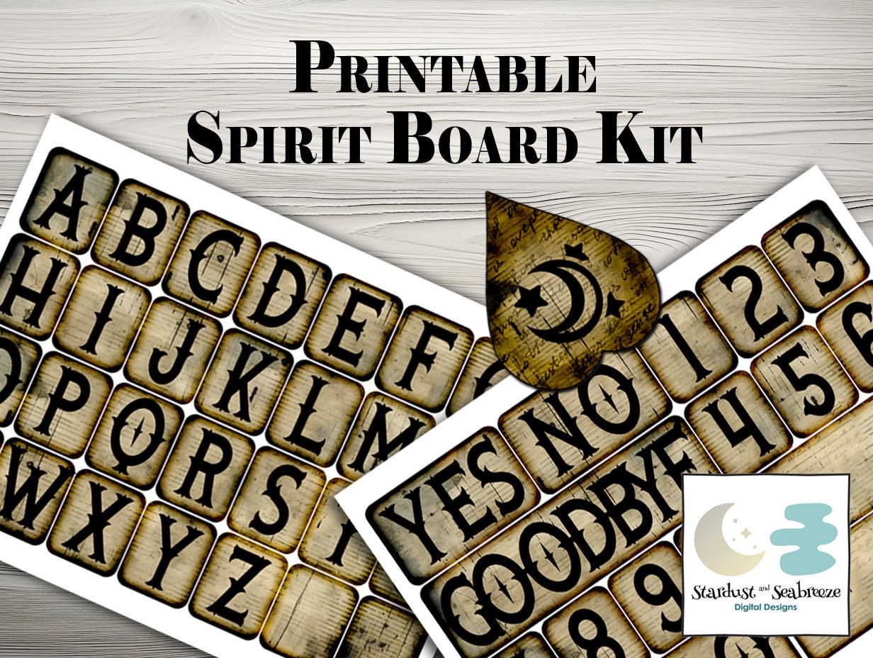 Printable Spirit Board Kit: Connect With the Spirit Realm - Etsy