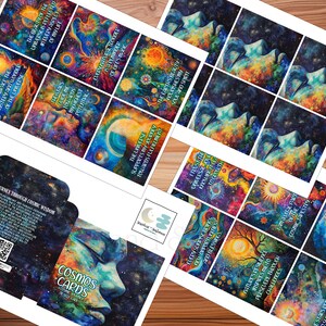 Cosmos Cards: 30 Printable Daily Affirmation Cards - Colorful Cosmic ...