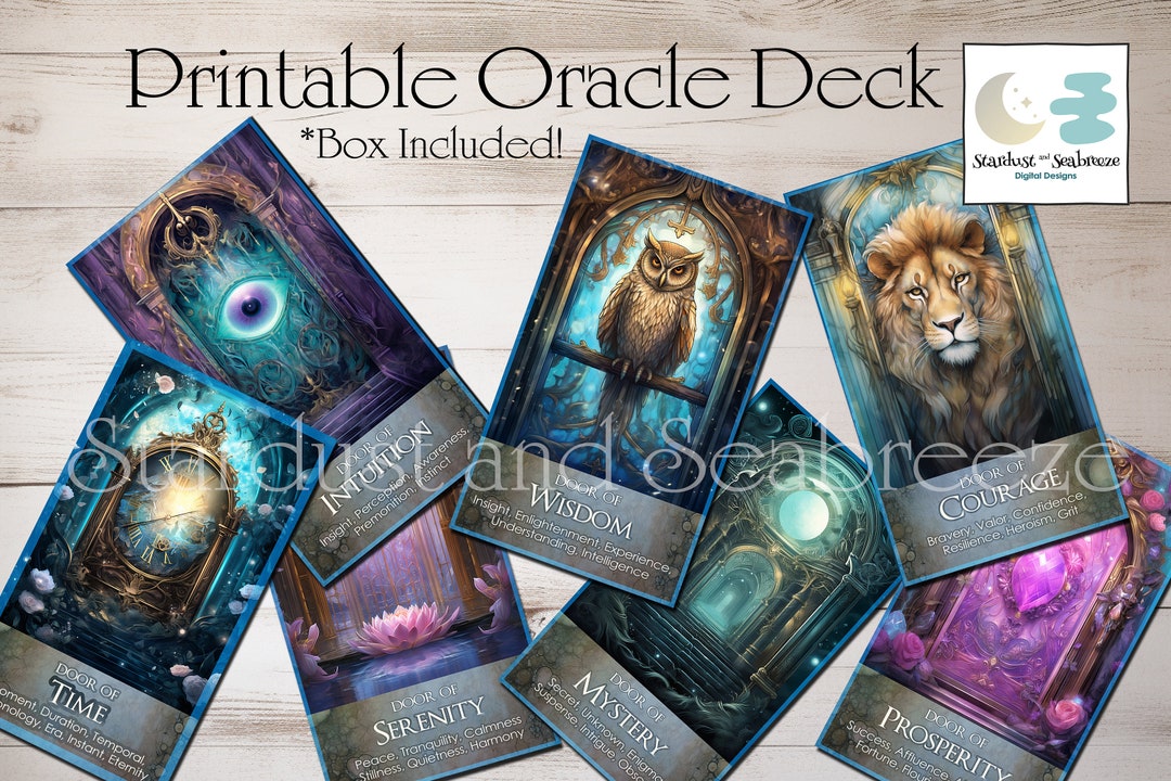 Printable Oracle Cards: High-quality "doors of Destiny" Deck, 300 DPI ...