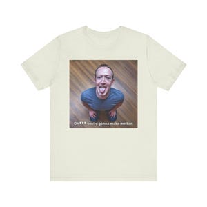 Funny Brainrot Meme Tshirt, Mark Zuckerberg Good Boy Joke Tee, White ...