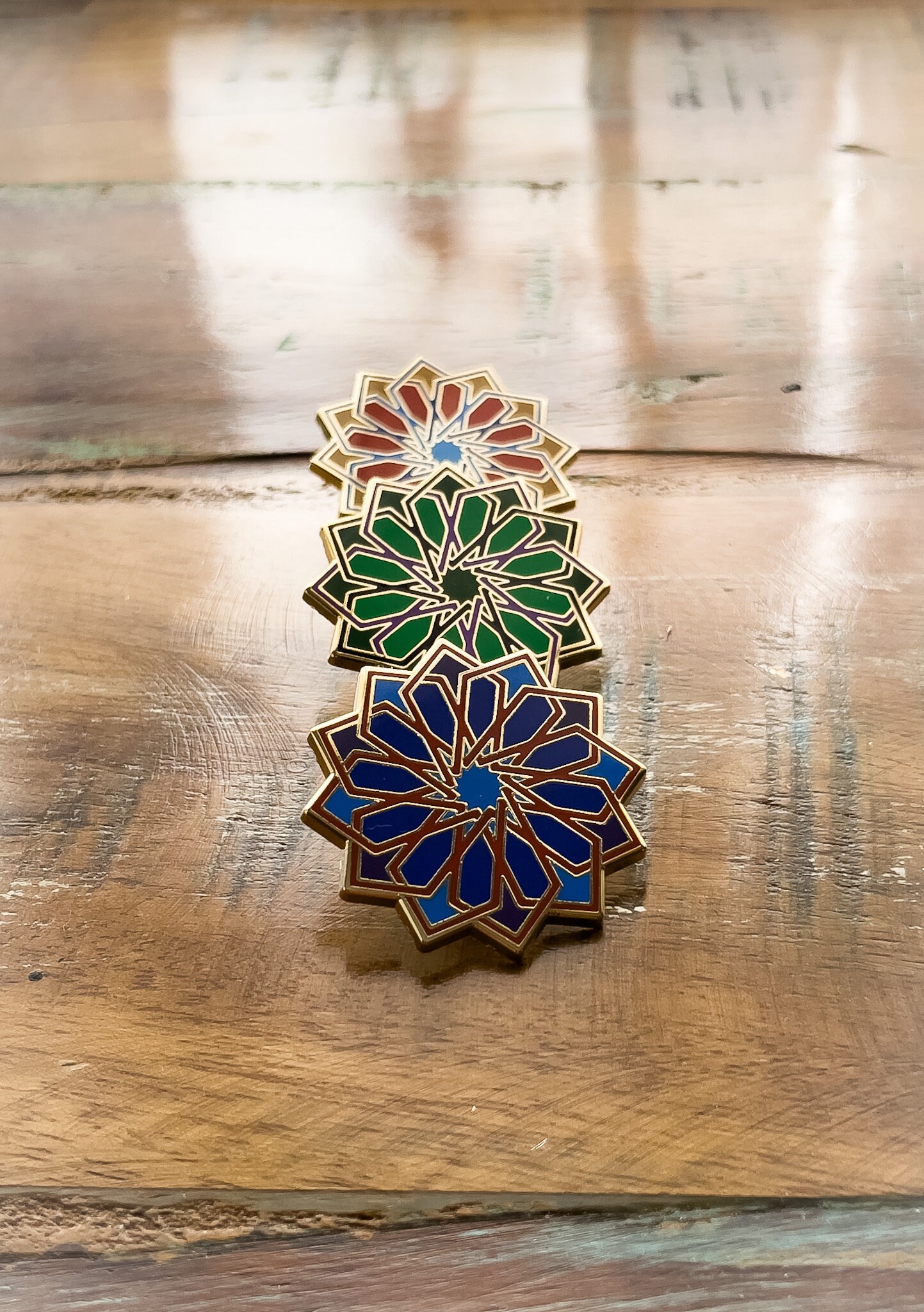 Muslim Gift Pin Muslim Enamel Blue Pin Star Geometric Pattern Pin ...