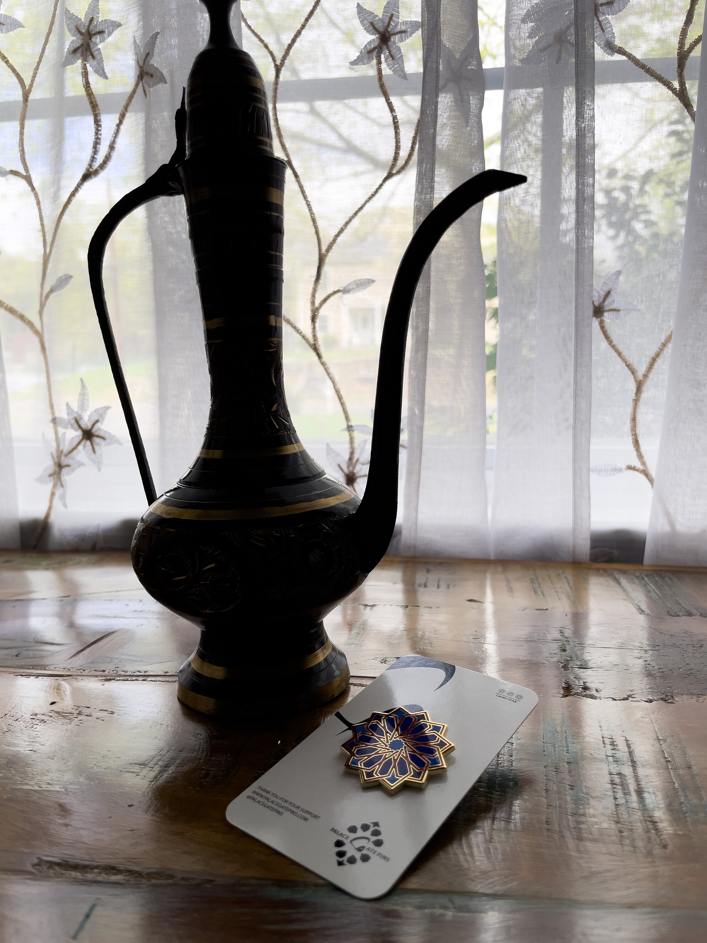 Muslim Gift Pin Muslim Enamel Blue Pin Star Geometric Pattern Pin ...