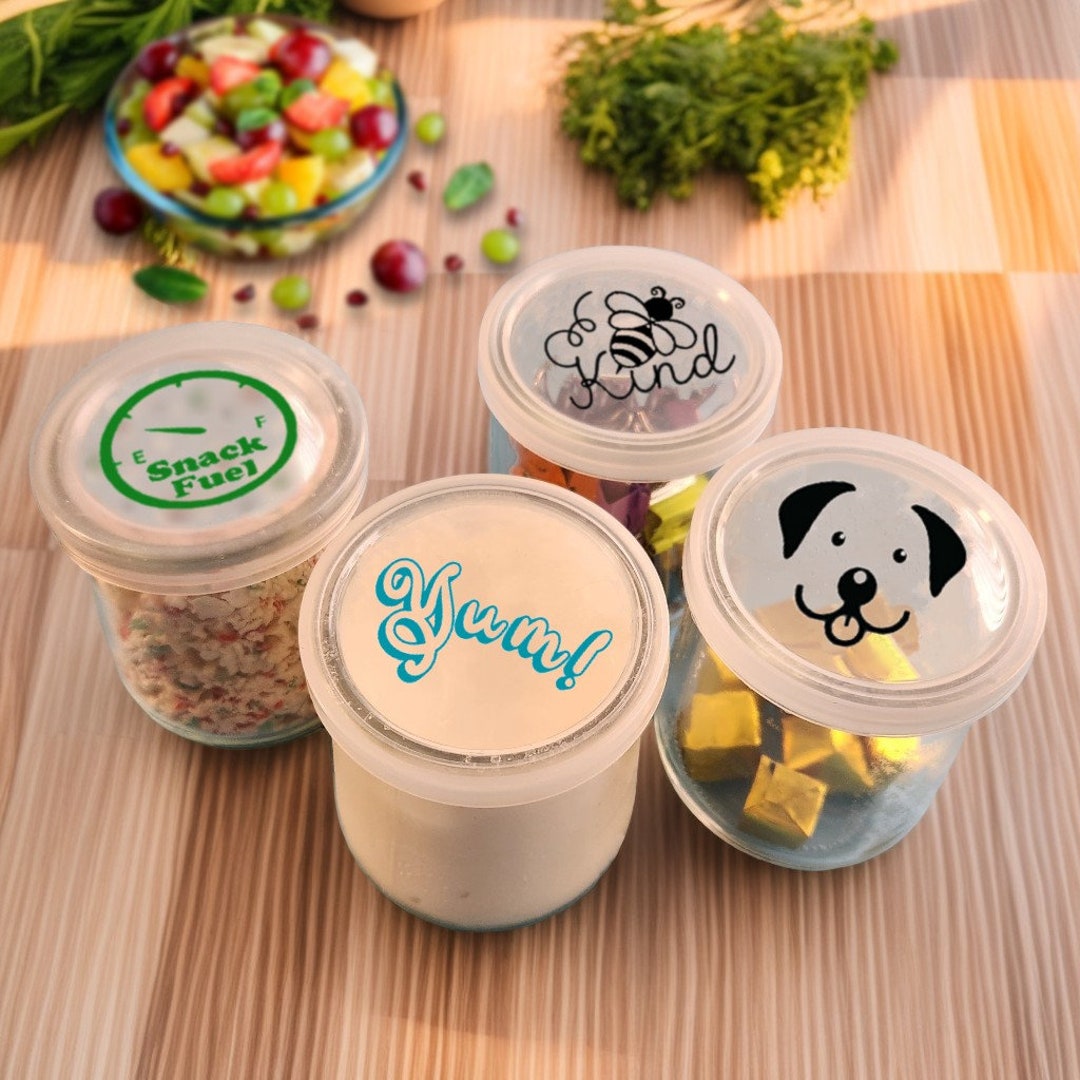 Fun and Playful Qui & Jar Lids - Set of 3 - Great for Food Storage ...