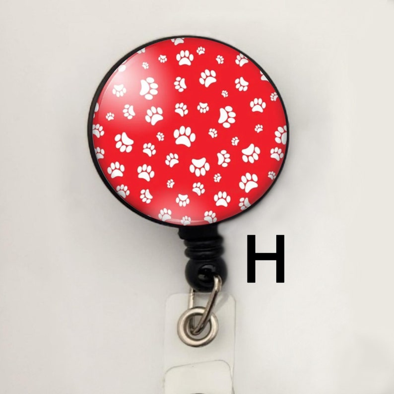 Cute Paw Prints Clip Badge Retractable Reel - Etsy