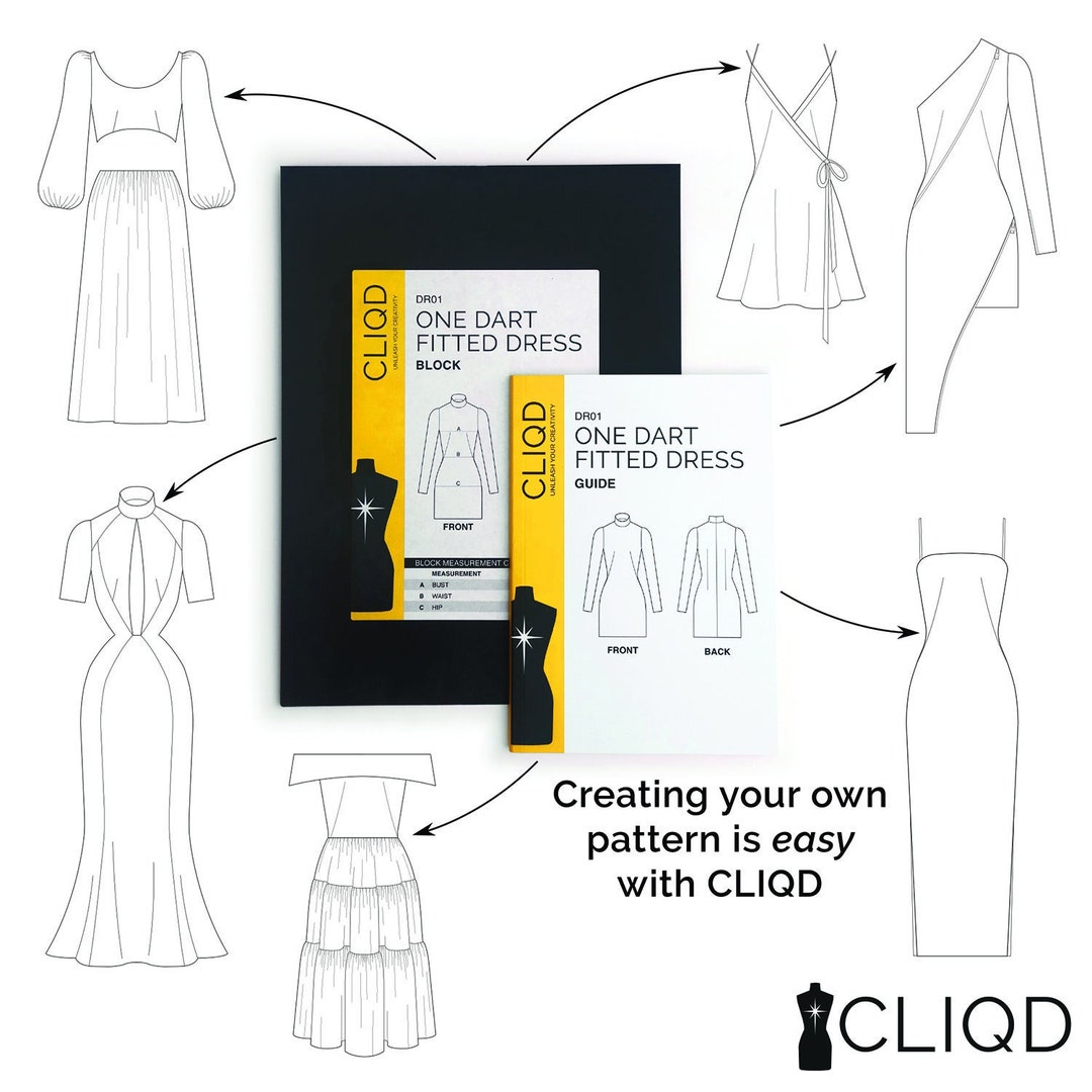 D.I.Y Fitted Dress Pattern Cutting Kit - Etsy