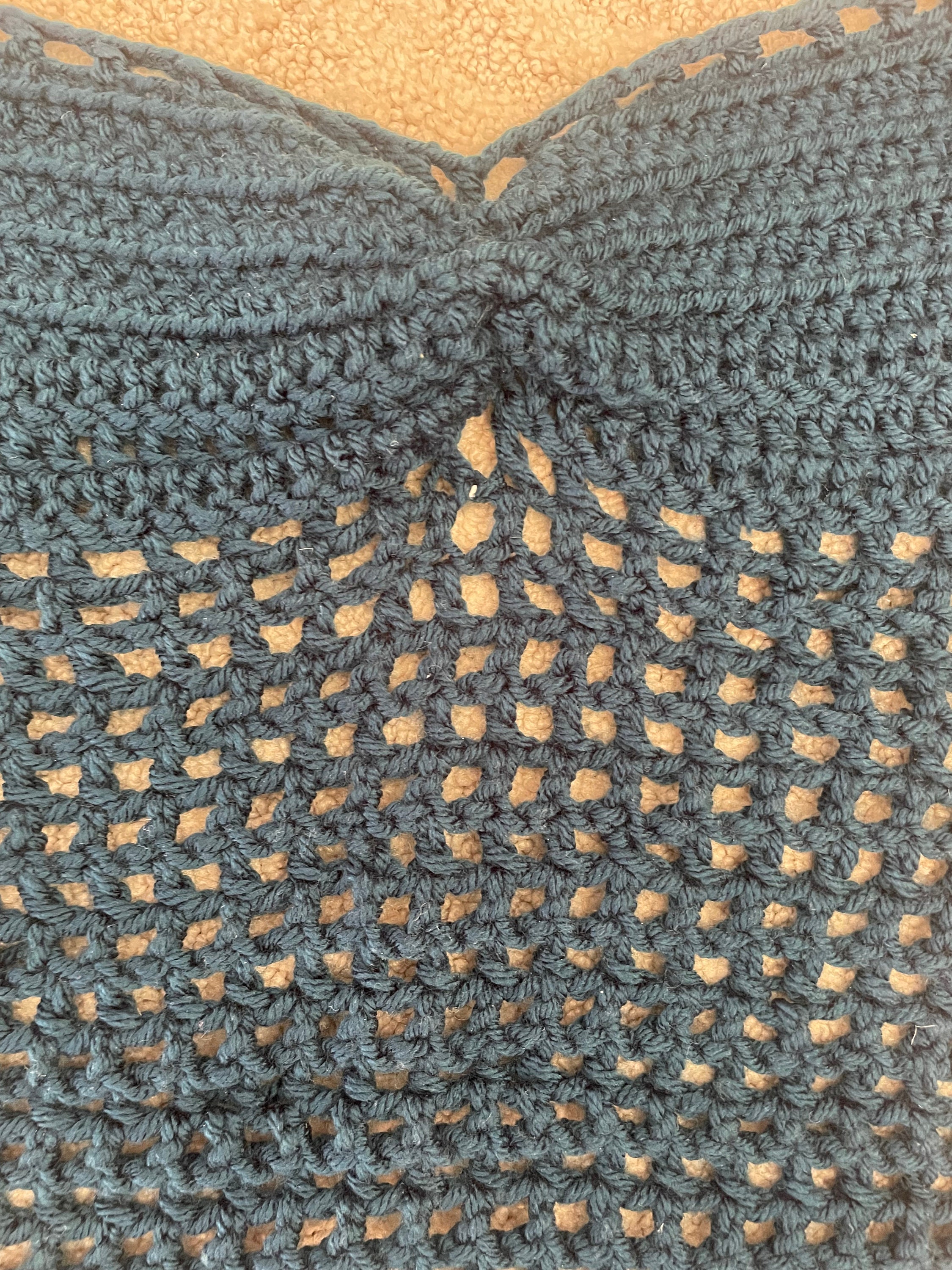 Crochet Halter Open Back Top, Blue Crochet Crop Top, Halter Crochet Top ...