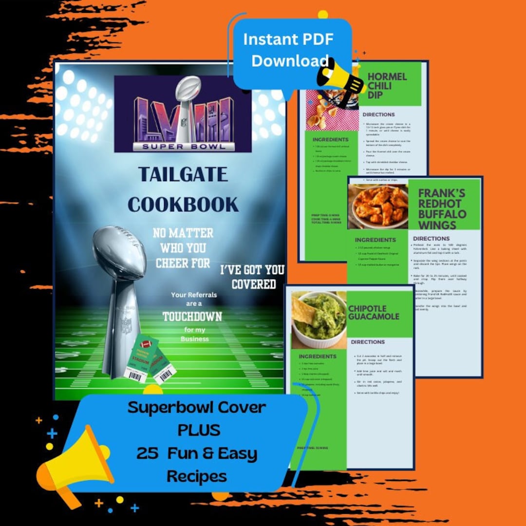 Realtor Superbowl Football Cookbook Pop By, Tailgating, Business ...