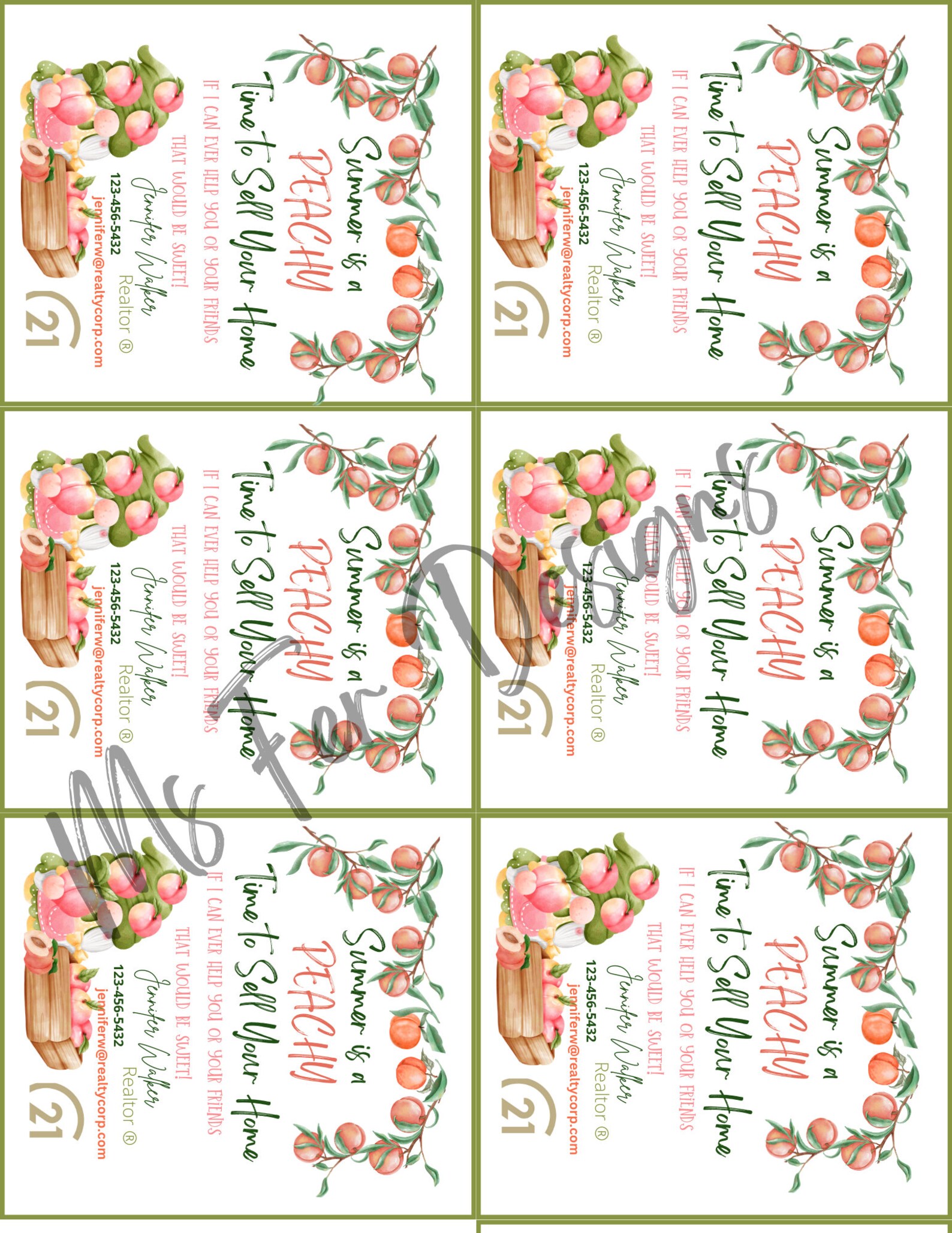 Peachy Realtor Pop by Tags | Canva Editable | Real Estate Marketing ...