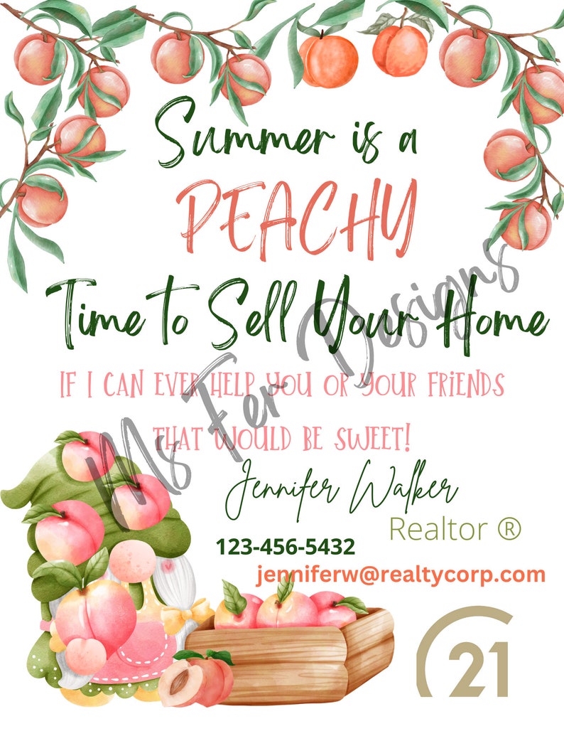 Peachy Realtor Pop by Tags | Canva Editable | Real Estate Marketing ...