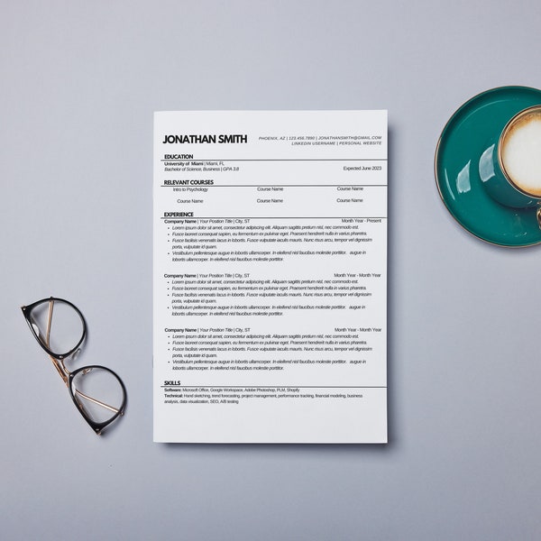 Future Cv Template - Etsy