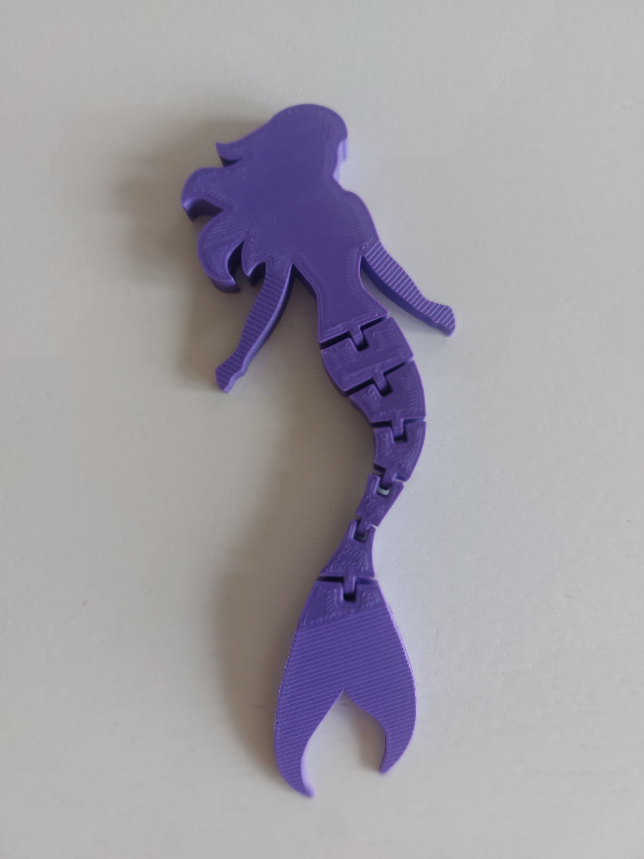 3-D Printed Mermaid With Articulating (moving) Tail Fidget Toy ...