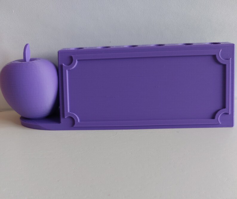 Personalized Name Plate With Apple Pen Holder 3D Print for Teacher ...