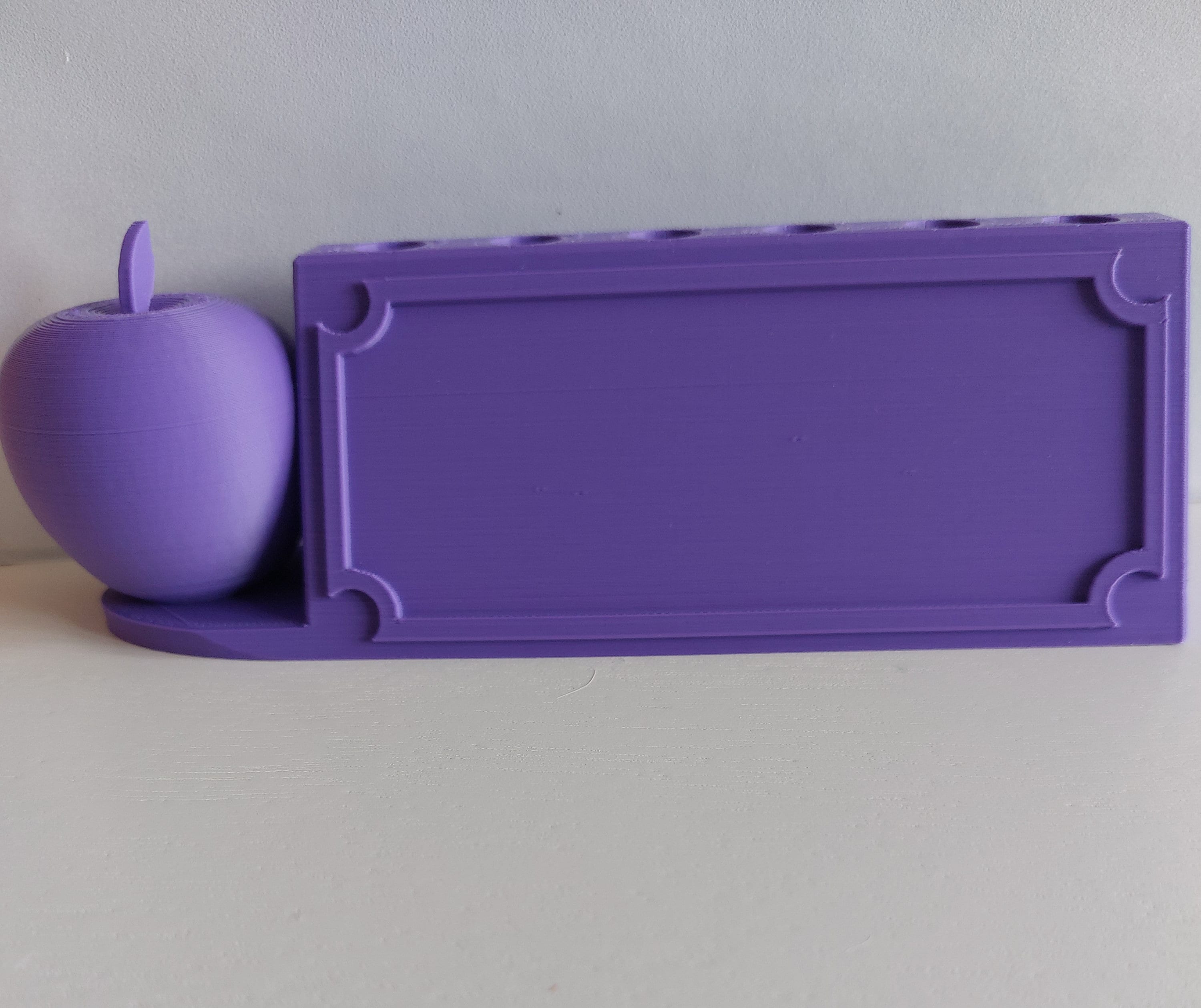 Personalized Name Plate With Apple Pen Holder 3D Print for Teacher ...